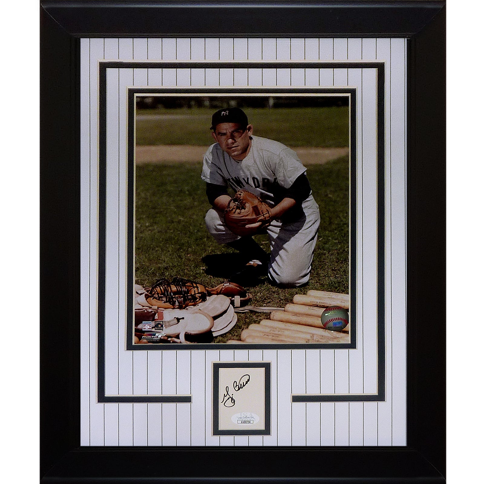 Yogi Berra Autographed New York Yankees "Signature Series" Frame - JSA – Palm Beach Autographs LLC