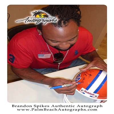 Brandon Spikes – Palm Beach Autographs LLC