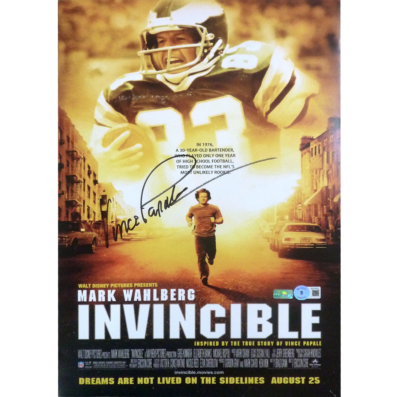 Vince Papale Autographed Invincible 11"x17" Mini Movie Poster - JSA ...