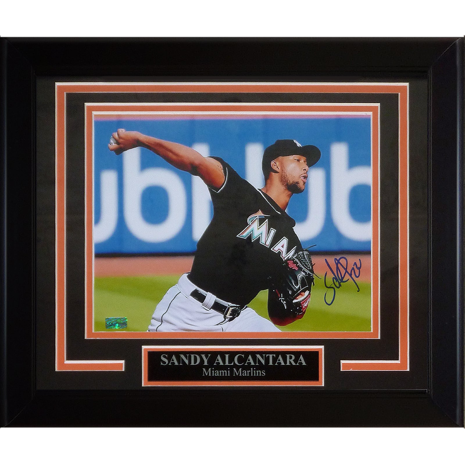 Sandy Alcantara Autographed Miami Marlins Deluxe Framed 8x10 Photo ...