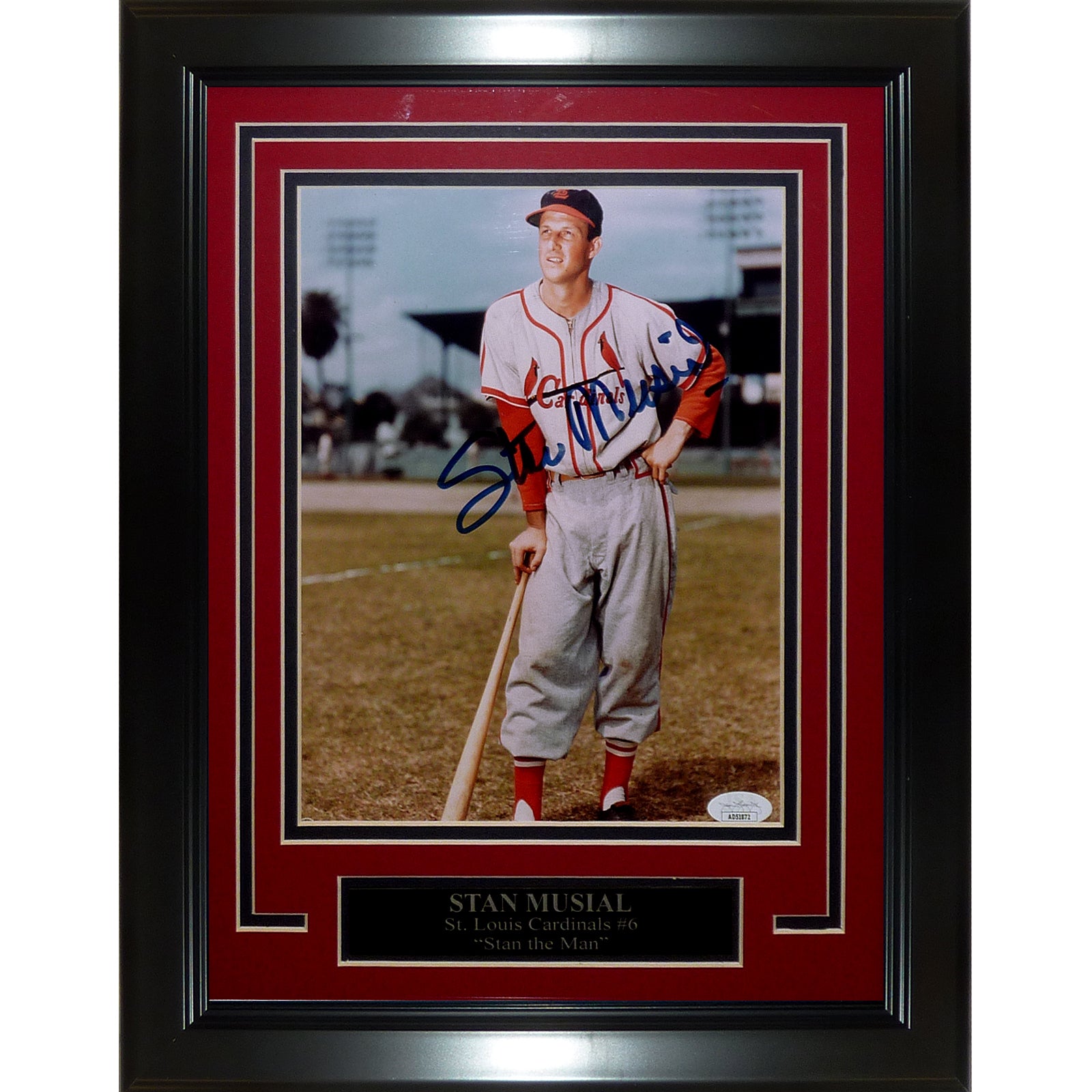 Stan Musial Autographed St. Louis Cardinals Deluxe Framed 8x10 Photo ...