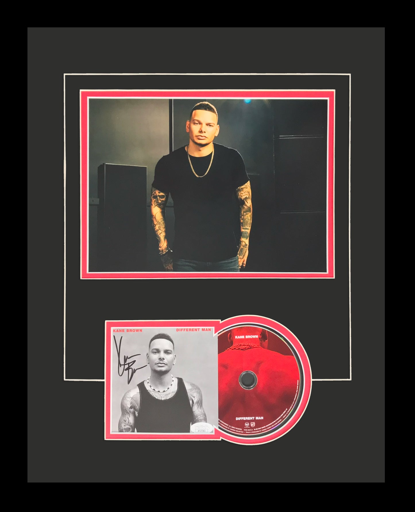 Kane Brown Autographed Different Man Deluxe Framed CD and Booklet - JS ...