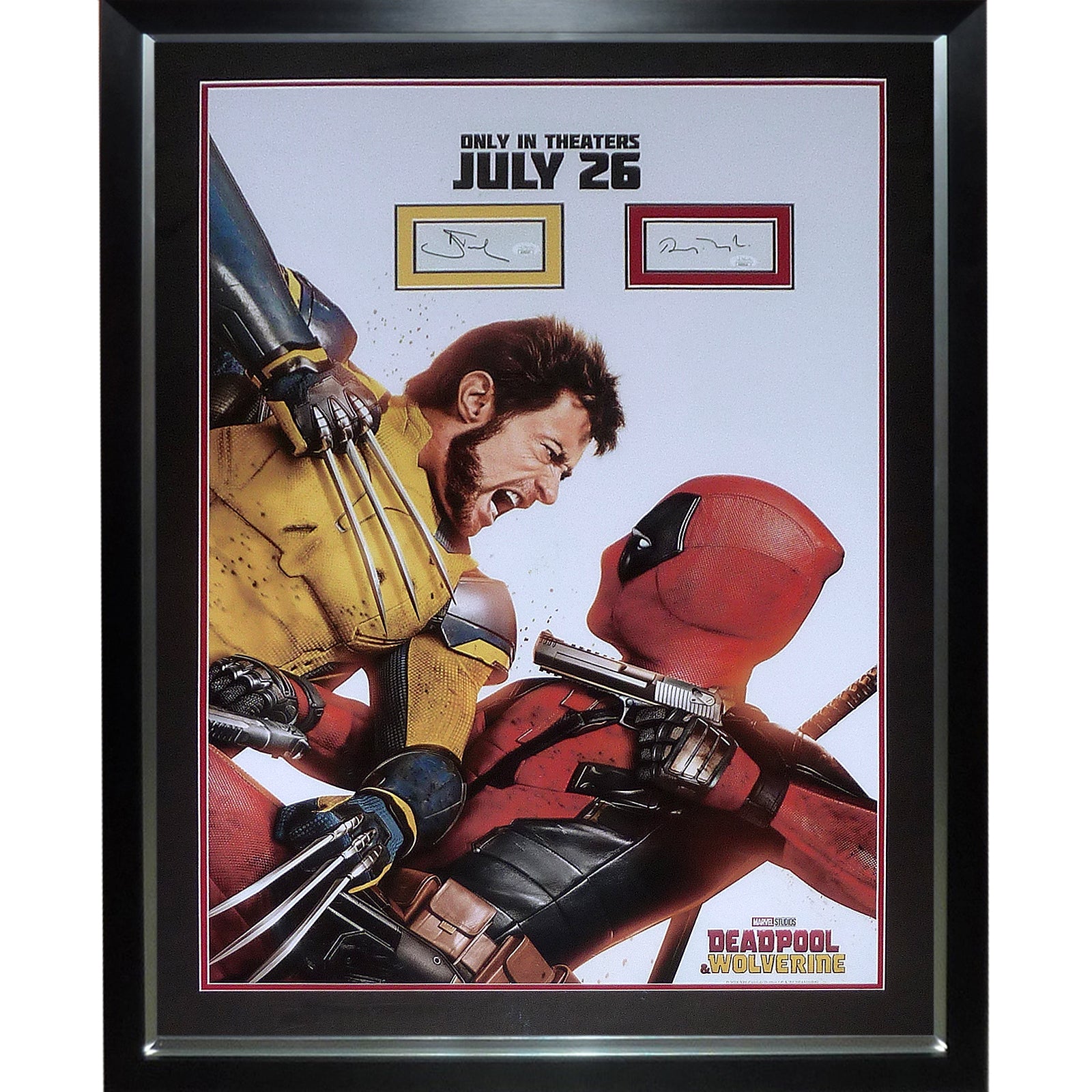 Deadpool And Wolverine Full-Size Movie Poster Deluxe Framed with Ryan ...