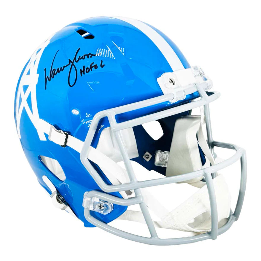 Warren Moon Autographed Houston Oilers (Throwback Blue) Deluxe Full-Si ...
