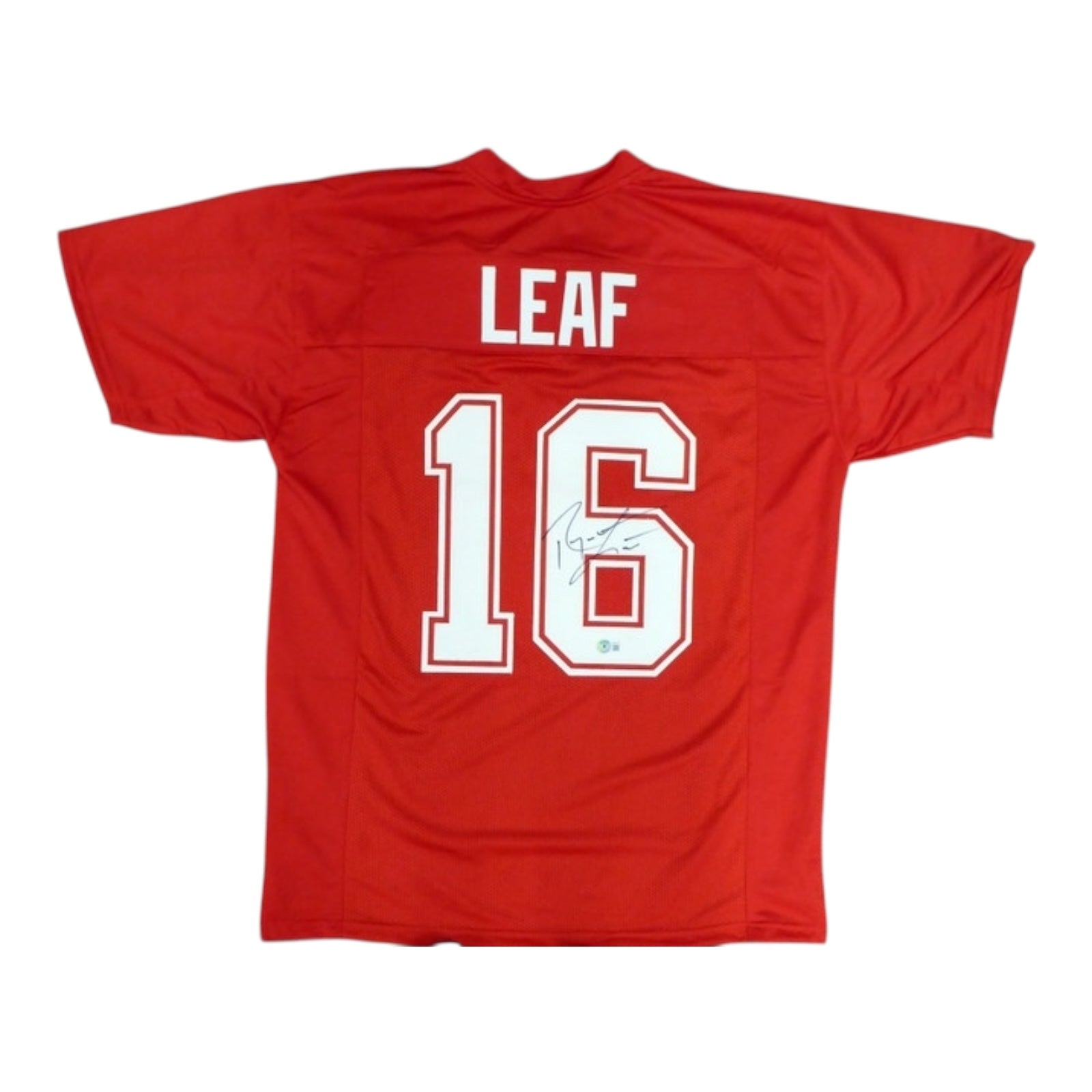 Ryan Leaf Autographed Washington State Cougars (Red #16) Custom Jersey ...
