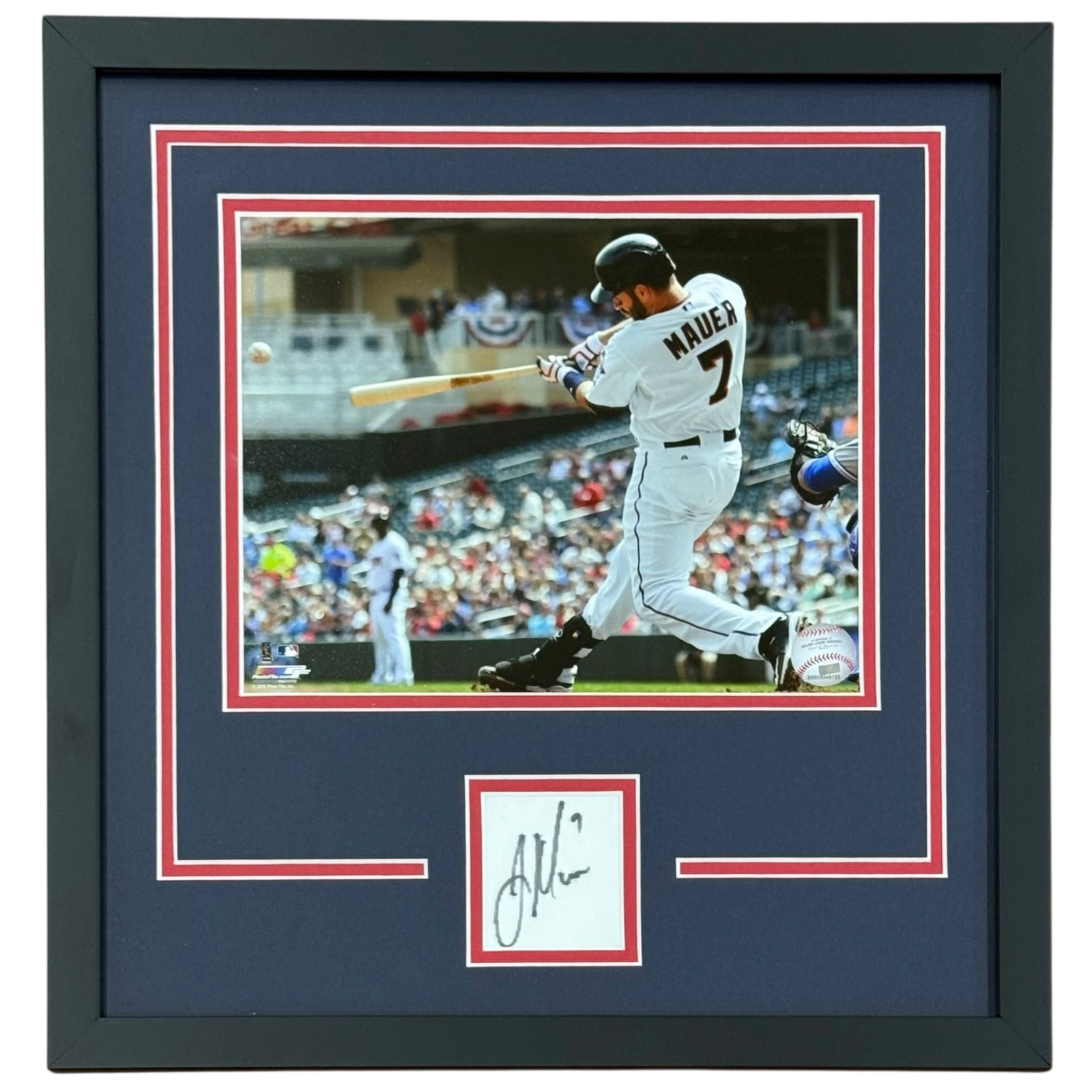Joe Mauer Autographed Minnesota Twins Signature Series Frame – Palm ...