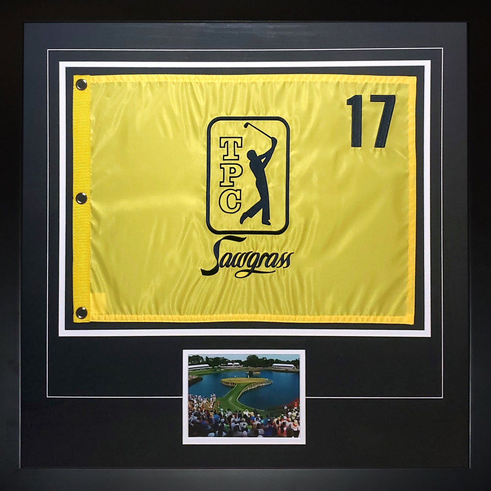 TPC Sawgrass (Yellow #17) Deluxe Framed Golf Pin Flag with Photo – Palm ...