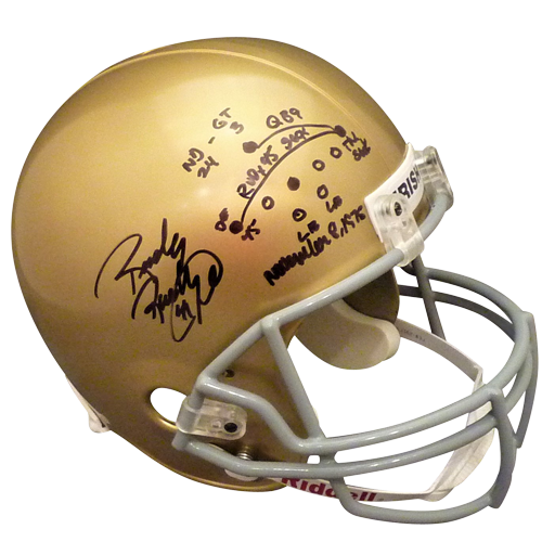 Rudy Ruettiger Autographed Notre Dame Irish Deluxe Full-Size Replica H ...