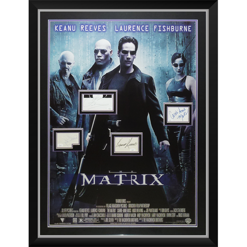 The Matrix Full-Size Movie Poster Deluxe Framed with Keanu Reeves And ...
