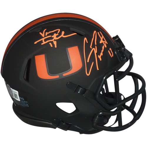 Autographed Miami Hurricanes Mini Helmets | Signed Mini Helmets