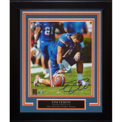 Tim Tebow Autographed Florida Gators (Tebowing) Deluxe Framed 8x10 Pho ...