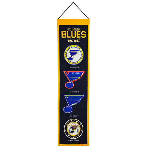 St. Louis Blues Logo Evolution Heritage Banner – Palm Beach Autographs LLC